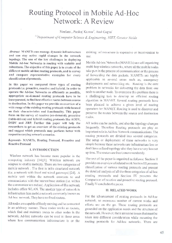 (PDF) Routing Protocol In Mobile Network : A Review