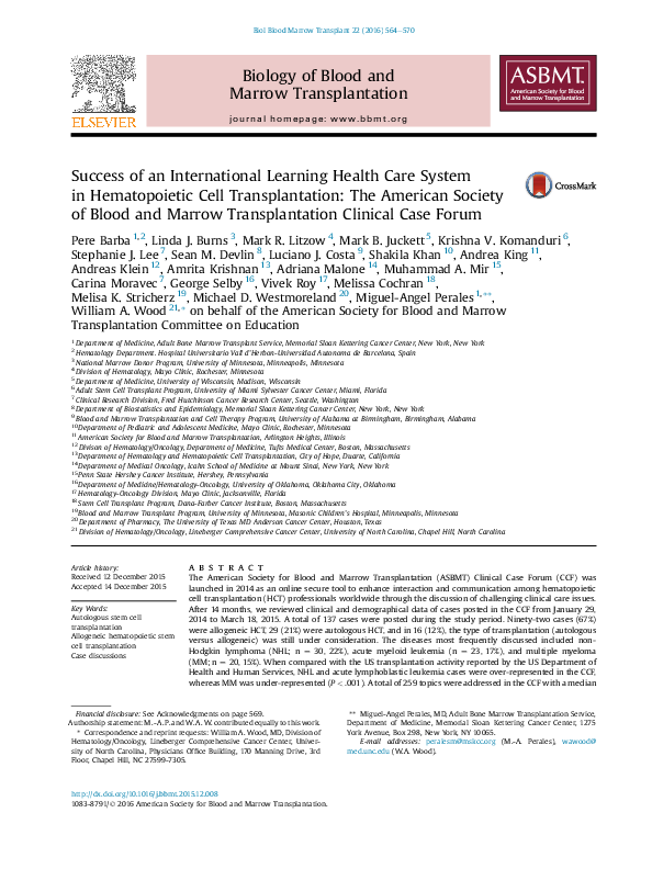 (PDF) Success of an International Learning Healthcare System in ...
