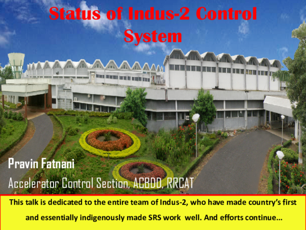 (PDF) Status of INDUS-2 Control System