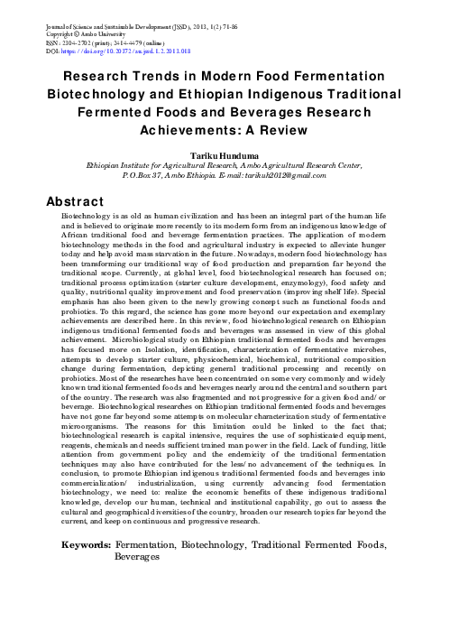 (PDF) Research Trends in Modern Food Fermentation Biotechnology and ...