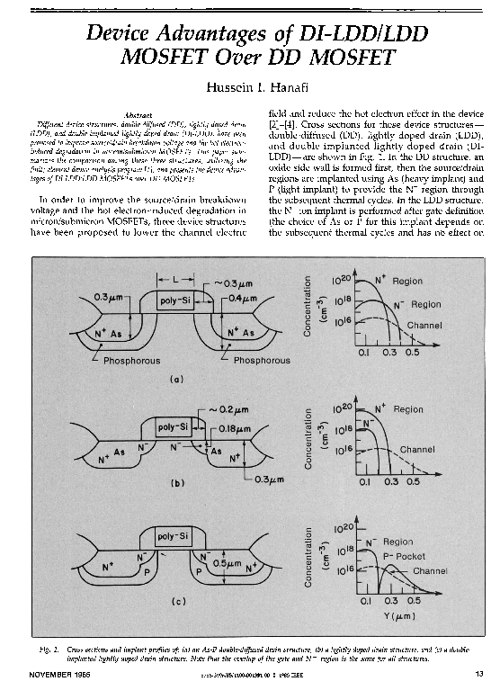 (PDF) Device advantages of DI-LDD/LDD MOSFET over DD MOSFET