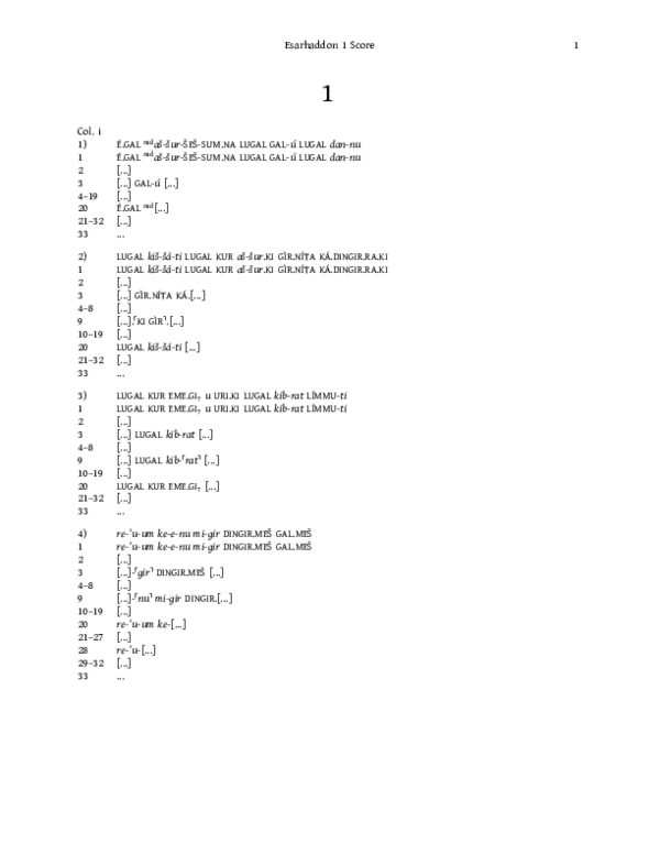 (PDF) Scores of The Royal Inscriptions of Esarhaddon, King of Assyria ...