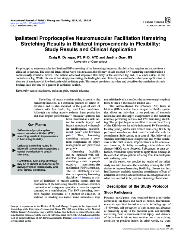 (PDF) Ipsilateral Proprioceptive Neuromuscular Facilitation Hamstring ...