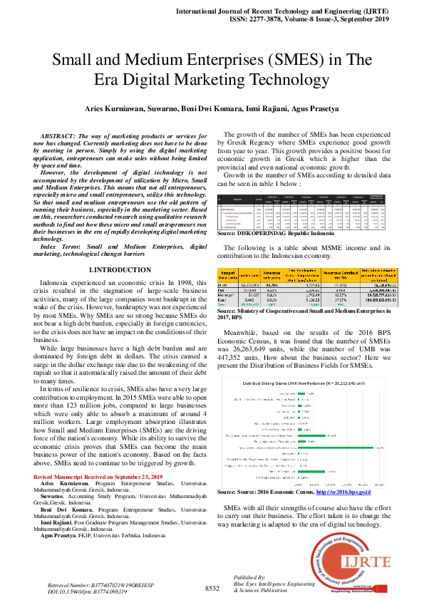 (PDF) Small and Medium Enterprises (SMES) in The Era Digital Marketing ...