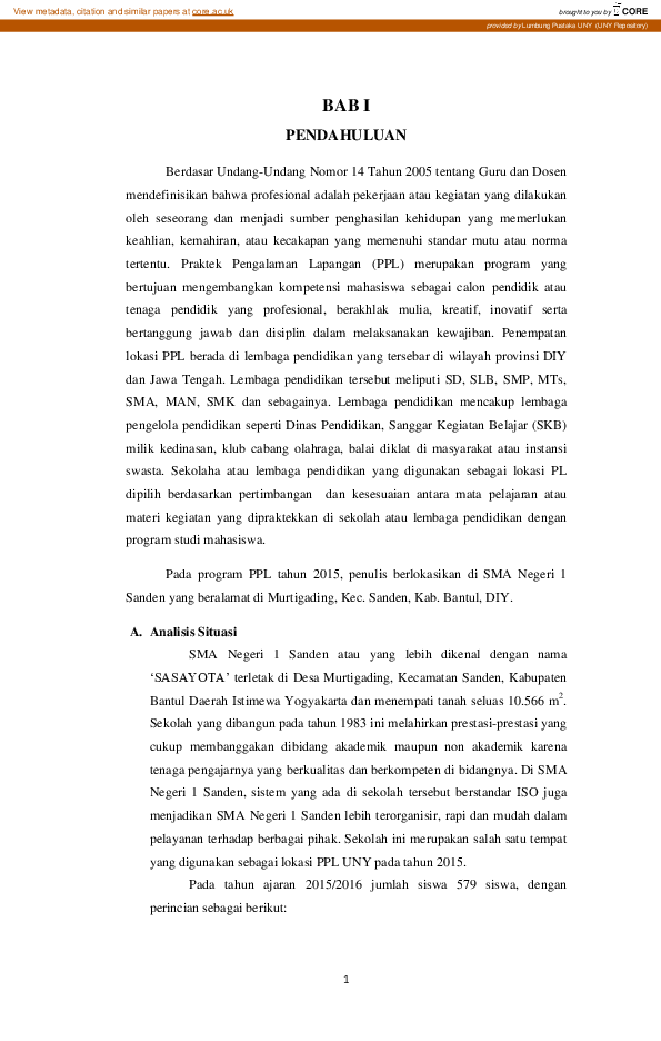 (PDF) Laporan Individukegiatanpraktik Pengalaman Lapangan(PPL)