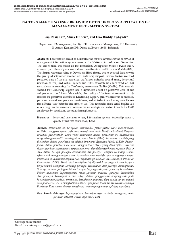 (PDF) Factors Affecting User Behavior of Technology Application of ...