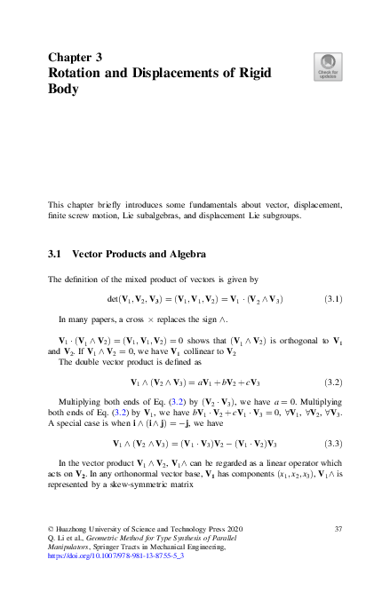 (PDF) Rotation and Displacements of Rigid Body