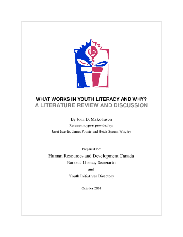 (PDF) 1What Works in Youth Literacy and Why? A Literature Review and ...