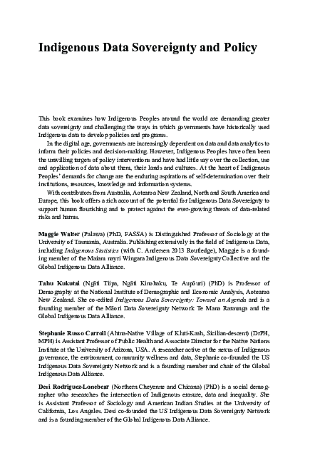(PDF) Indigenous Data Sovereignty and Policy