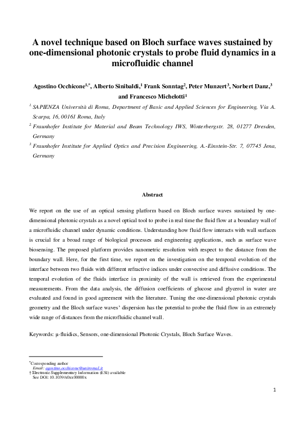 (PDF) A novel technique based on Bloch surface waves sustained by one-dimensional photonic ...