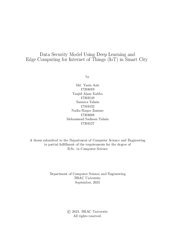 Pdf Data Security Model Using Deep Learning And Edge Computing For