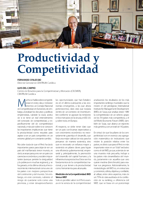 (PDF) Productividad y competitividad