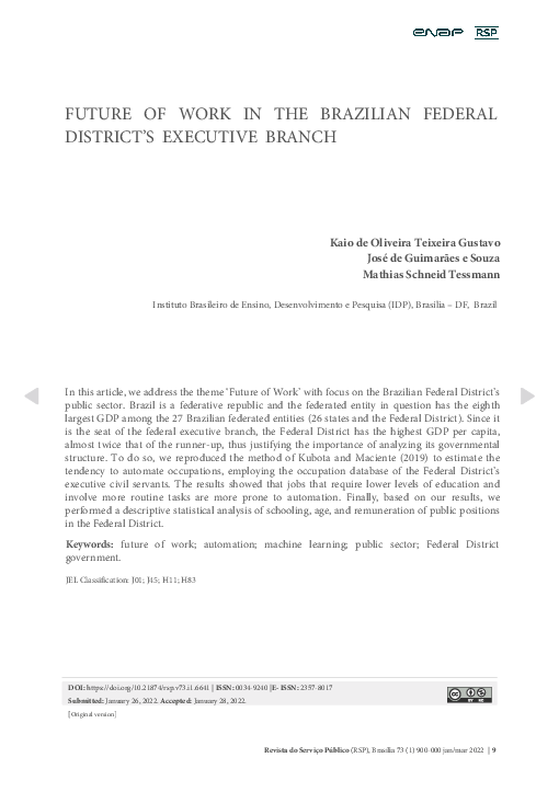 (PDF) The future of work in the Brazilian Federal District’s executive ...