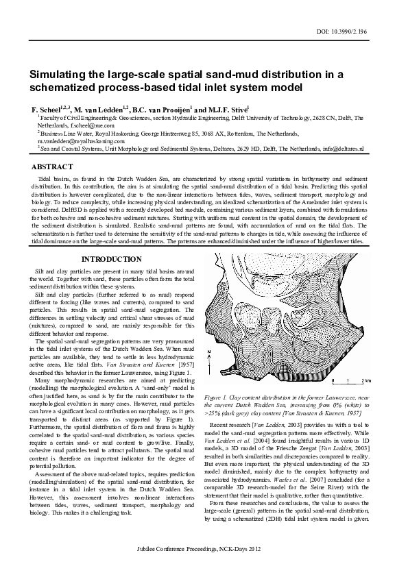 (PDF) Simulating the large-scale spatial sand-mud distribution in a schematized process-based ...