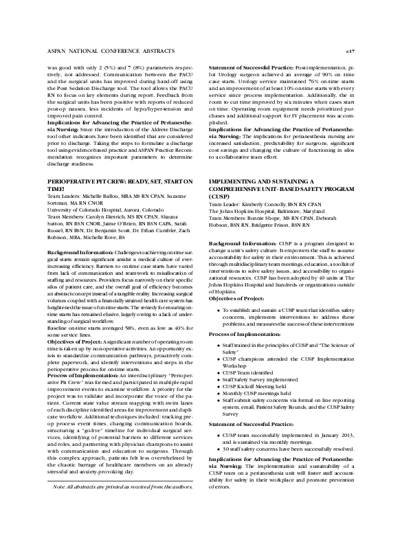 (PDF) Implementing and Sustaining a Comprehensive Unit- Based Safety ...