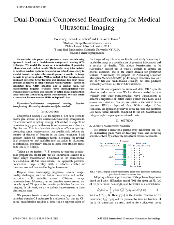(PDF) Dual-domain compressed beamforming for medical ultrasound imaging