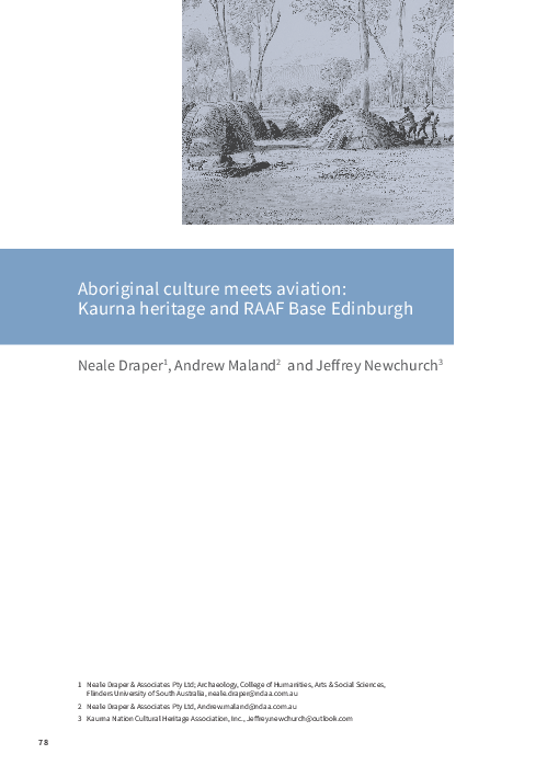 (PDF) Aboriginal culture meets aviation: Kaurna heritage and RAAF Base ...