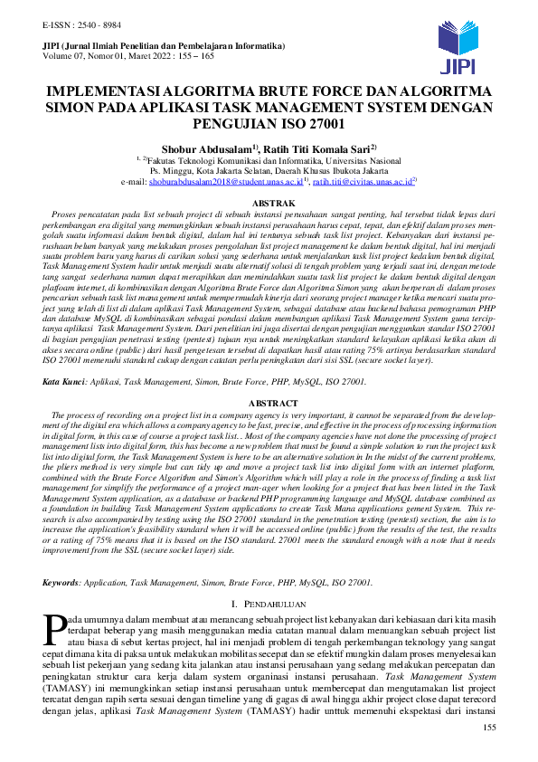 (PDF) Implementasi Algoritma Brute Force Dan Algoritma Simon Pada ...