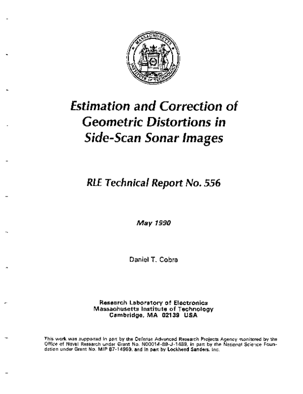 (PDF) Estimation and correction of geometric distortions in side-scan ...