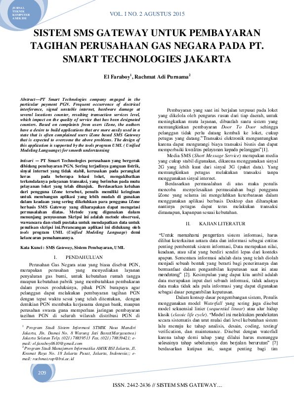 (PDF) Sistem SMS Gateway Untuk Pembayaran Tagihan Perusahaan Gas Negara ...