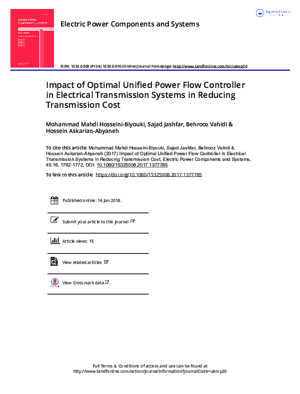 (PDF) Impact of Optimal Unified Power Flow Controller in Electrical Transmission Systems in ...