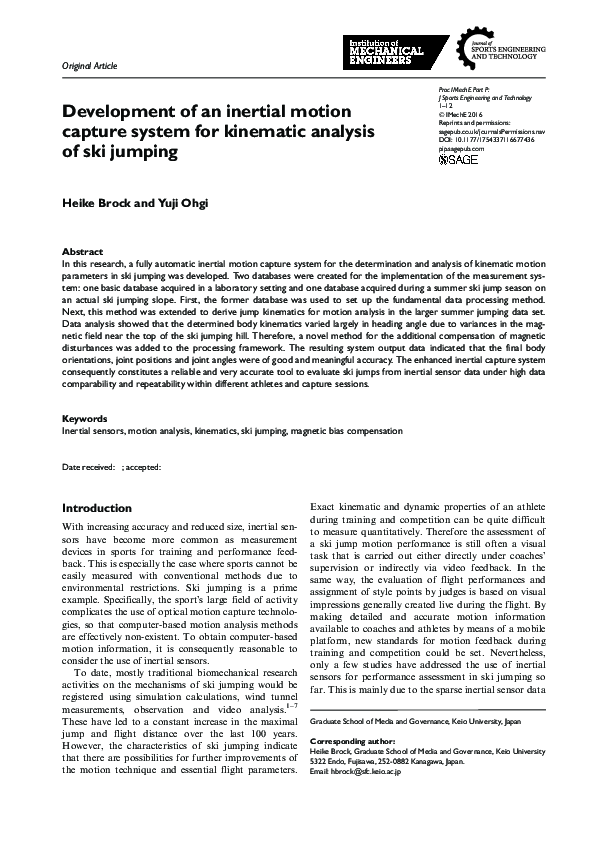 (PDF) Development of an inertial motion capture system for kinematic ...