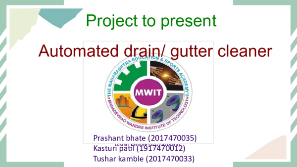 (PPT) Automated drain gutter cleaner-