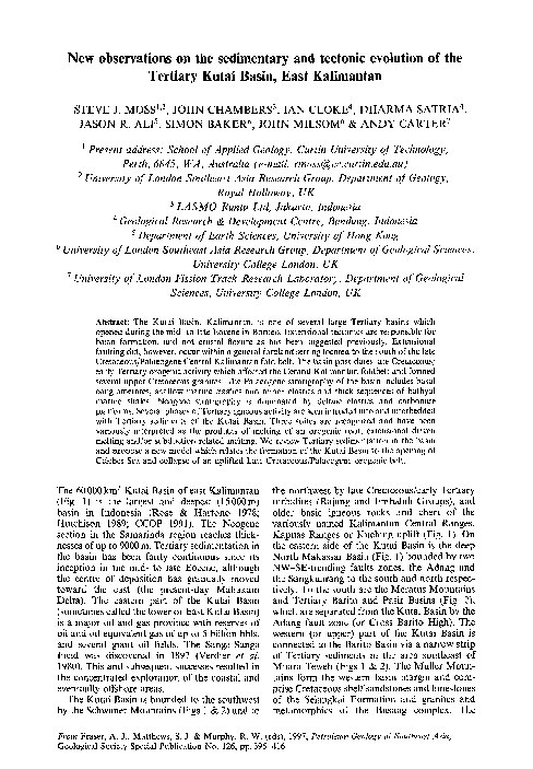(PDF) New observations on the sedimentary and tectonic evolution of the ...