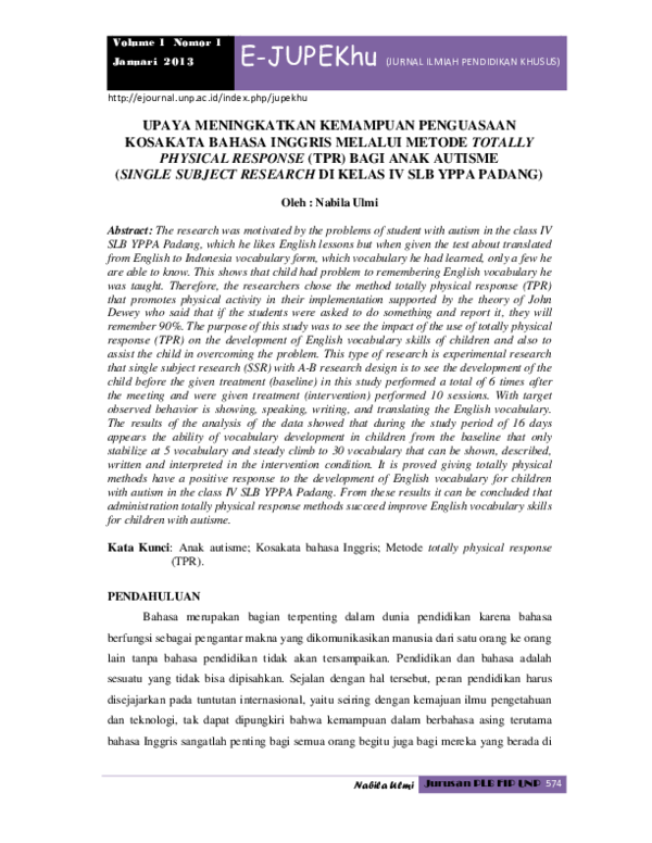 (PDF) Upaya Meningkatkan Kemampuan Penguasaan Kosakata Bahasa Inggris ...