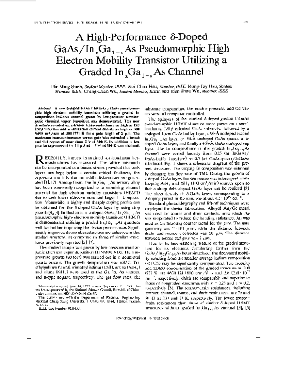 (PDF) A high-performance delta -doped GaAs/In/sub x/Ga/sub 1-x/As ...