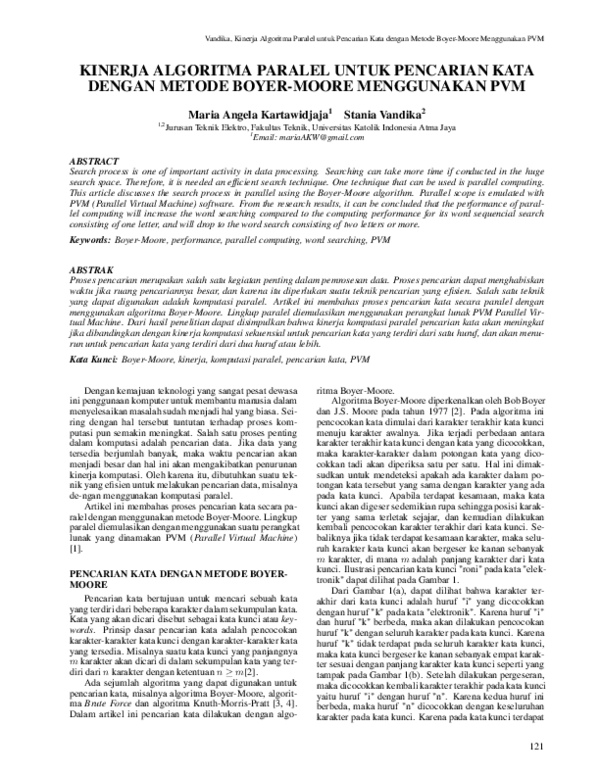 (PDF) Kinerja Algoritma Paralel Untuk Pencarian Kata Dengan Metode ...