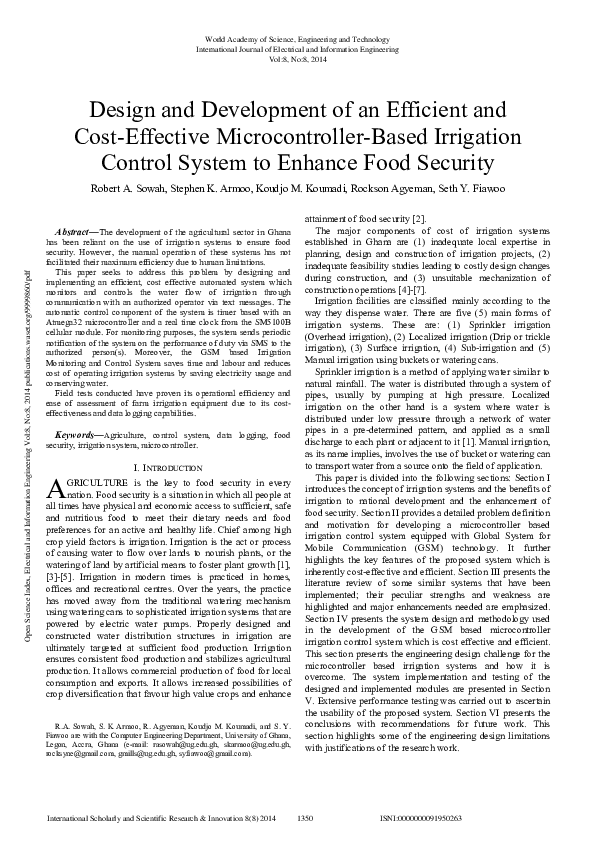 (PDF) Design And Development Of An Efficient And Cost-Effective ...