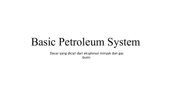 (PPT) Basic Petroleum System