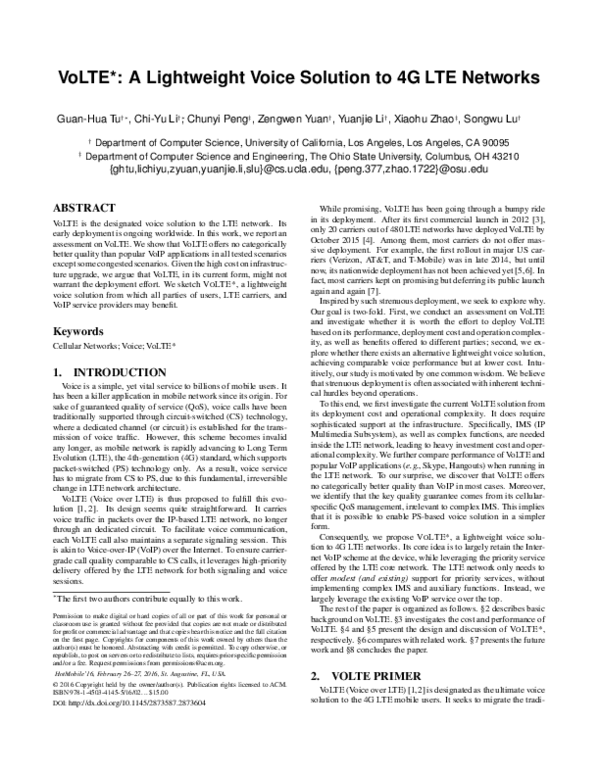 (PDF) VoLTE*