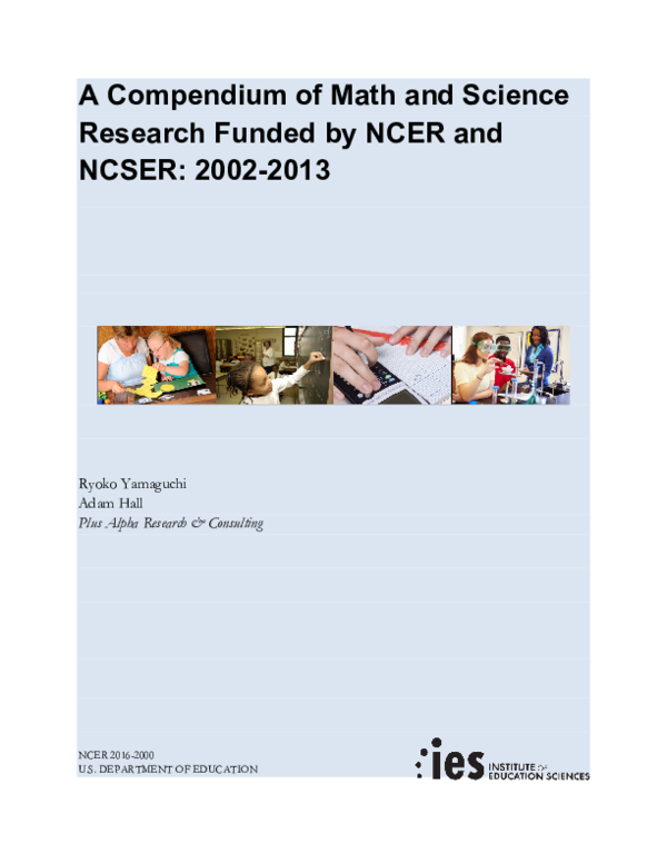 (PDF) A Compendium of Math and Science Research Funded by NCER and ...