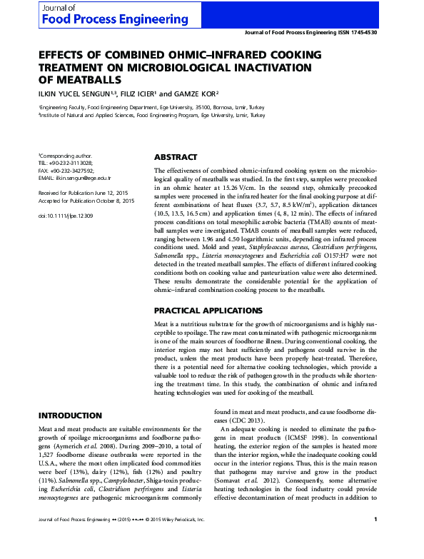 (PDF) Effects of Combined Ohmic-Infrared Cooking Treatment on ...