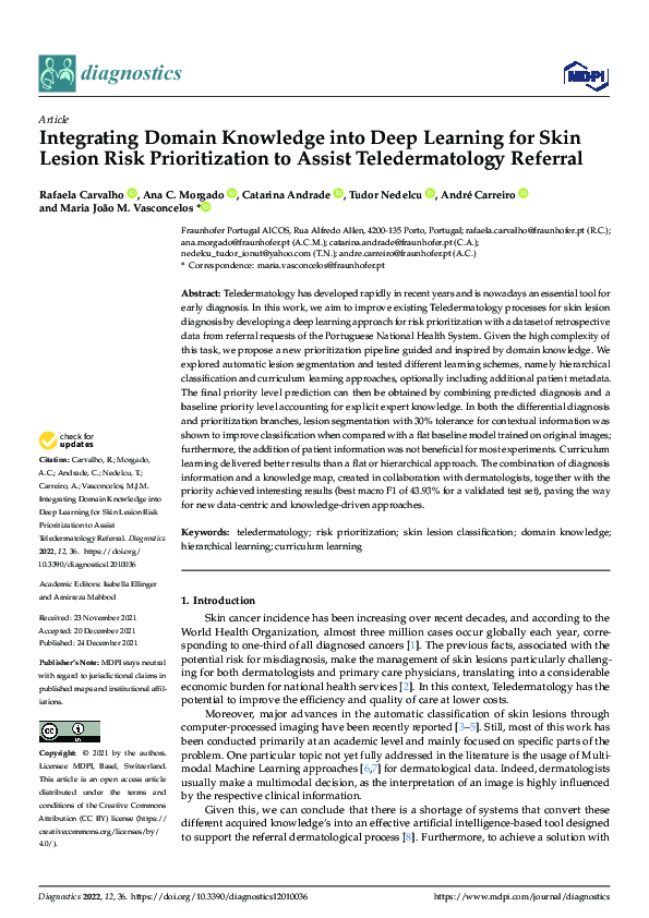 (PDF) Deep Learning for Skin Lesion Risk Prioritization