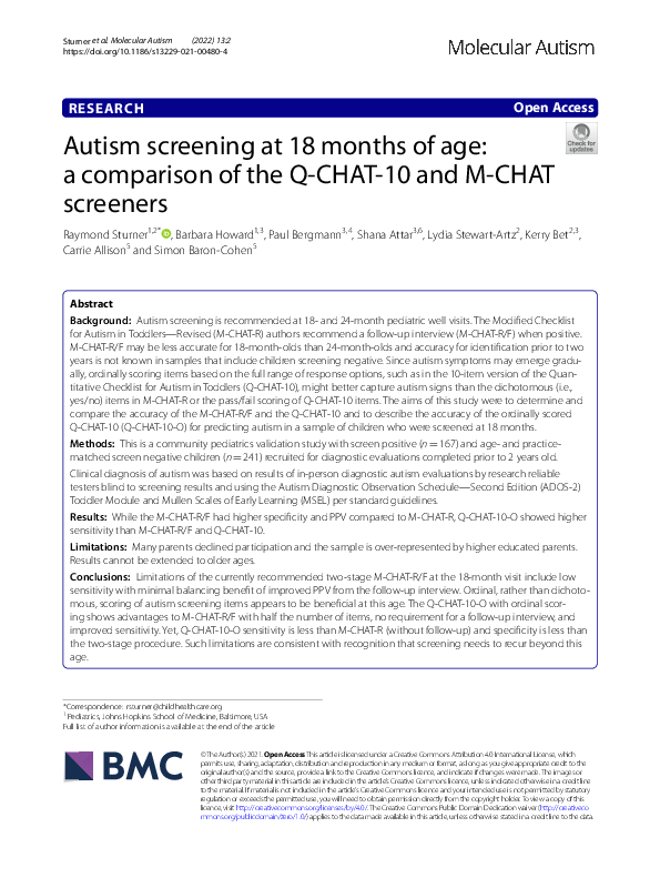 (PDF) Additional file 1 of Autism screening at 18 months of age: a ...