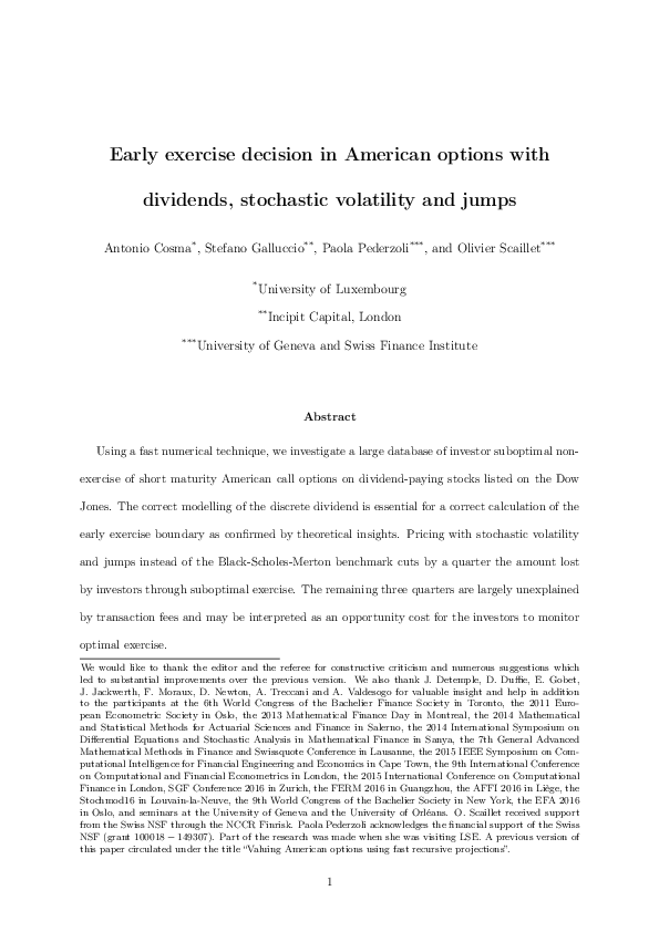 (PDF) Valuing American Options Using Fast Recursive Projections