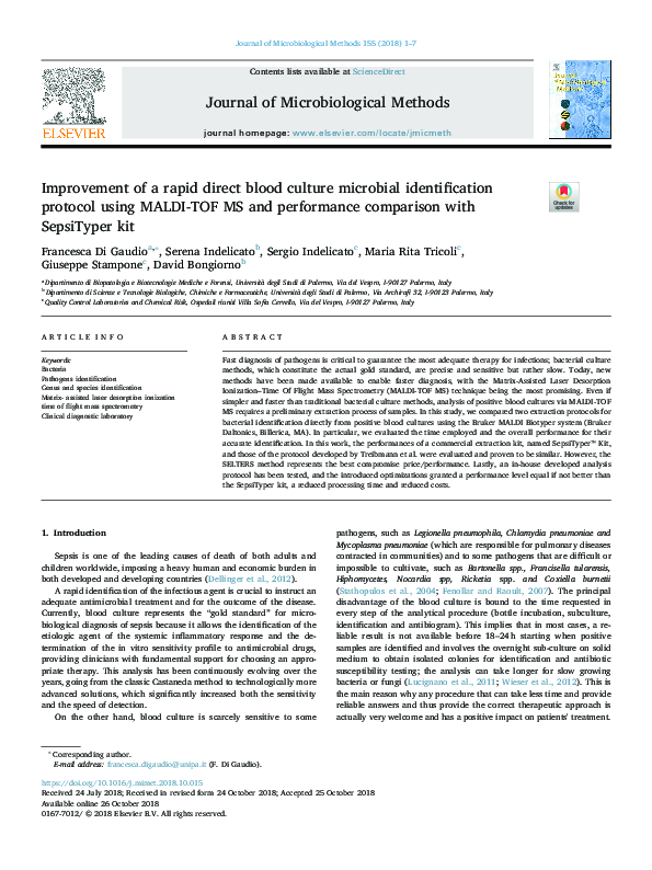 (PDF) Improvement of a rapid direct blood culture microbial ...