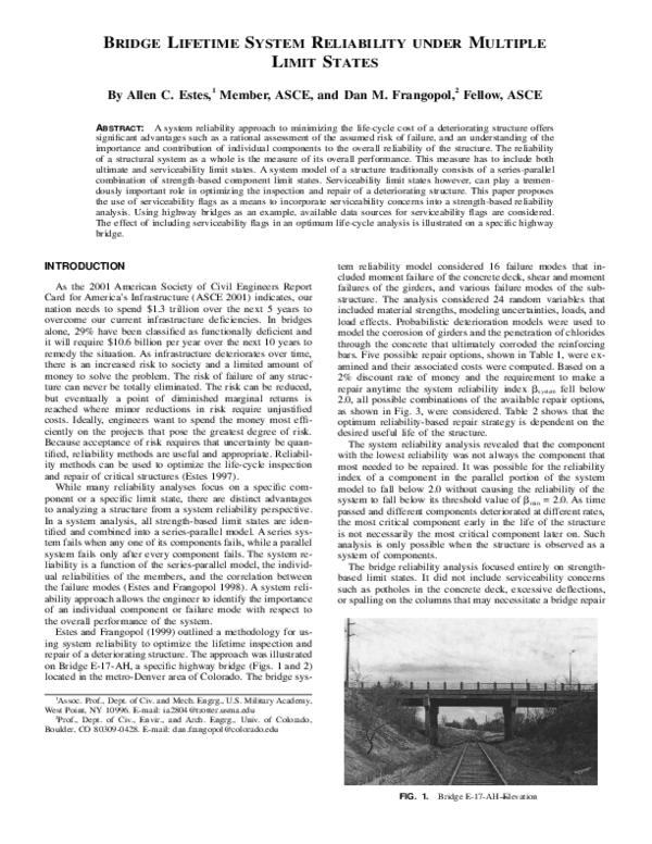 (PDF) Bridge Lifetime System Reliability under Multiple Limit States