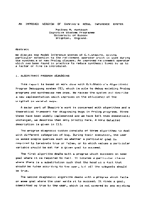 (PDF) An improved version of Shapiro's model inference system | Matthew ...