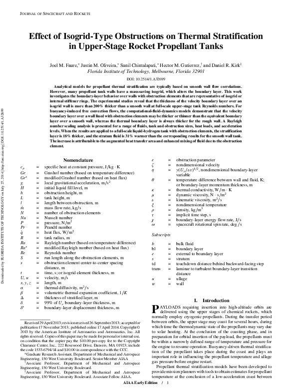 (PDF) Effect of Isogrid-Type Obstructions on Thermal Stratification in ...