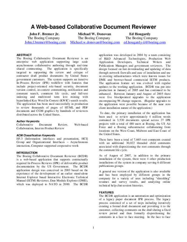 (PDF) A Web-based Collaborative Document Reviewer