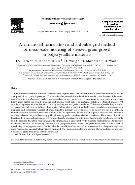 (PDF) A variational formulation and a double-grid method for meso-scale modeling of stressed ...