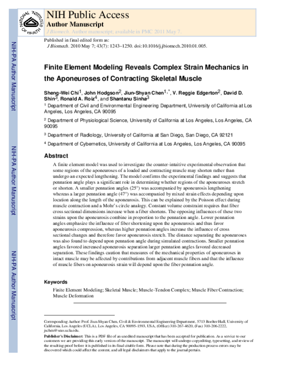 (PDF) Finite element modeling reveals complex strain mechanics in the ...