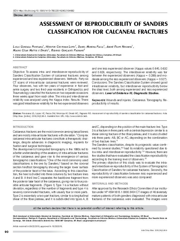 (PDF) Assessment of Reproducibility of Sanders Classification for ...