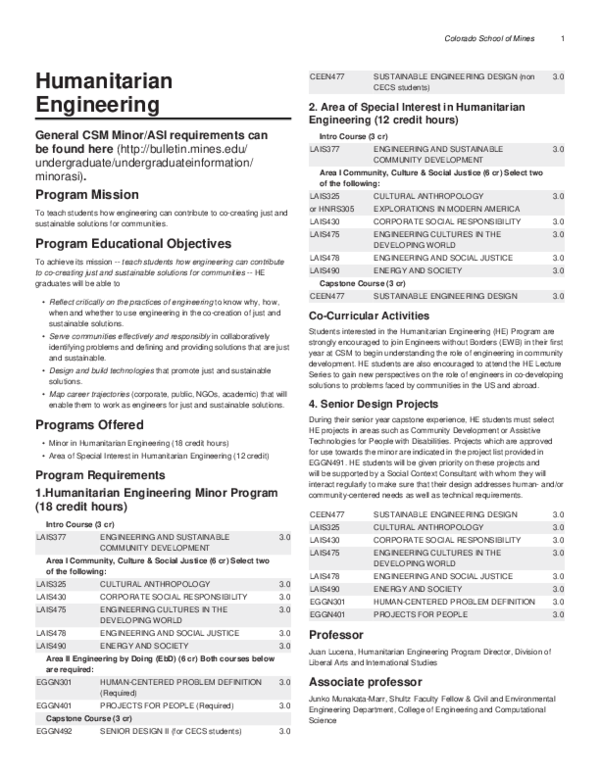 (PDF) Humanitarian Engineering