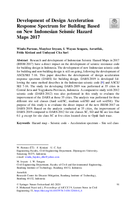 (PDF) Development of Design Acceleration Response Spectrum for Building ...