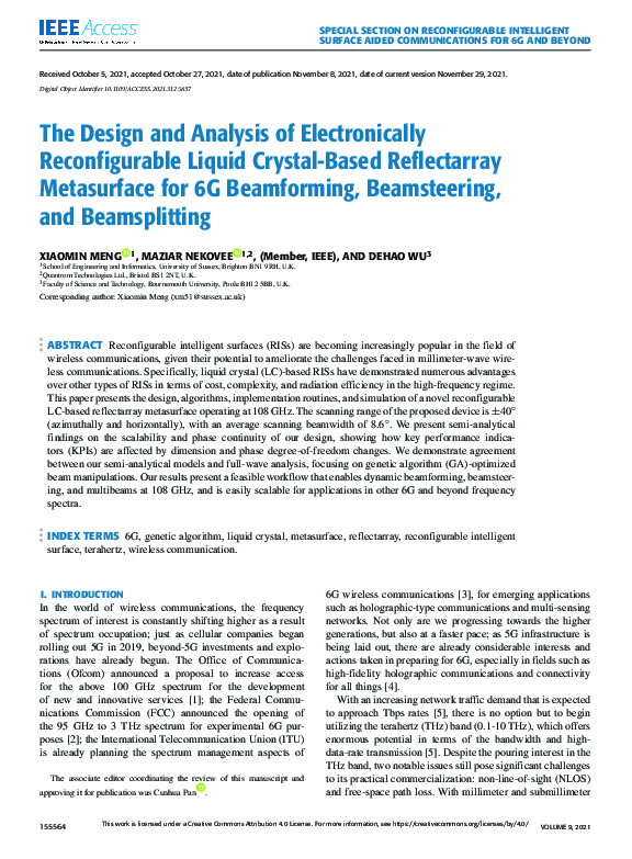 (PDF) The Design and Analysis of Electronically Reconfigurable Liquid ...